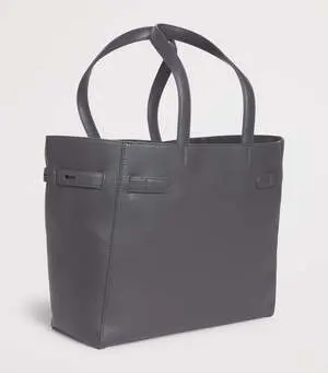 Thom Browne Leather Cabas Tote Bag