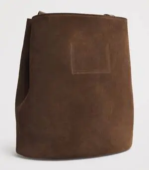 Harrods X Tusting Suede H Tote Bag - Brown