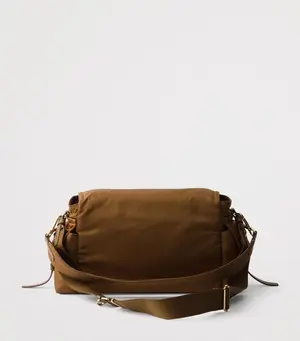 Prada Large Re-nylon And Leather Explore Shoulder Bag - Brown