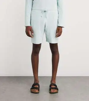 Vilebrequin Cotton-blend Terry Bermuda Shorts - Blue