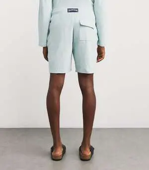 Vilebrequin Cotton-blend Terry Bermuda Shorts - Blue