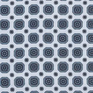 Brioni Silk Geometric Print Pocket Square - Blue