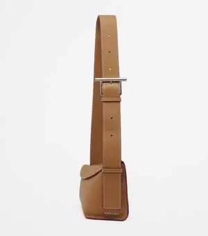 Alexander McQueen Leather Sling Cross-body Bag With T-bar - Brown