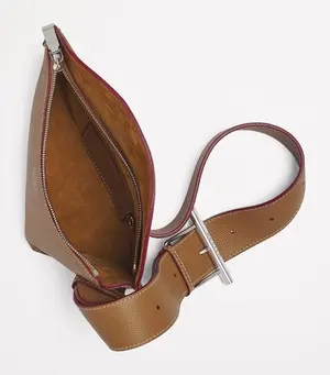Alexander McQueen Leather Sling Cross-body Bag With T-bar - Brown