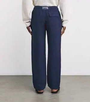Vilebrequin Linen Drawstring Trousers - Navy