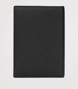 Saint Laurent Leather Monogram Passport Holder