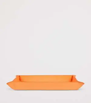 Smythson Large Panama Rectangular Trinket Tray - Orange