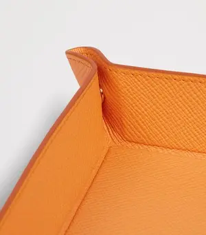 Smythson Large Panama Rectangular Trinket Tray - Orange