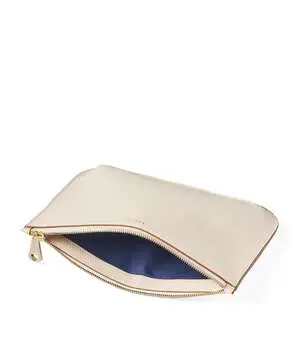ASPINAL OF LONDON Large Leather Ella Pouch - Neutral