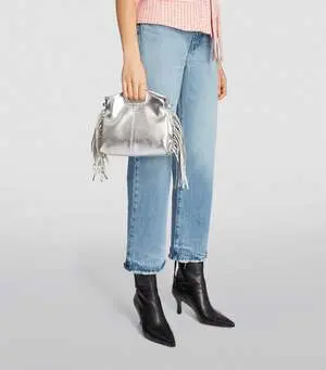 Maje Mini Leather Miss M Shoulder Bag - Black