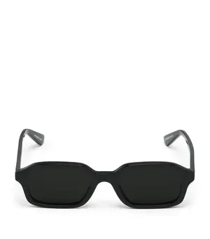 Alexander McQueen Rectangular Full Rim Sunglasses - Black
