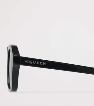 Alexander McQueen Rectangular Full Rim Sunglasses