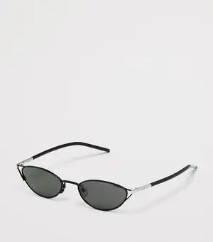 Alexander McQueen Oval Sunglasses - Black