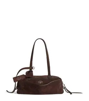 Balenciaga Small Leather Carrie Bowling Top-handle Bag - Brown