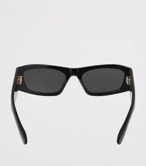 Balenciaga Rectangle Nano Sunglasses - Black