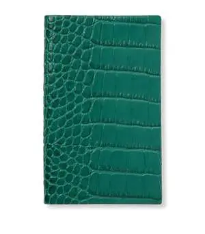 Smythson Mara Leather Panama Notebook - Blue