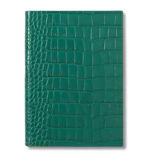 Smythson Mara Leather Soho Notebook - Blue