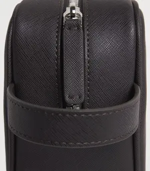 Emporio Armani Leather Wash Bag