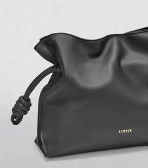 Loewe Leather Flamenco Clutch - Black