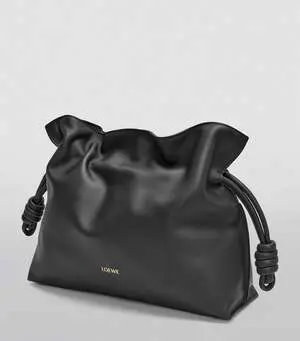 Loewe Leather Flamenco Clutch - Black
