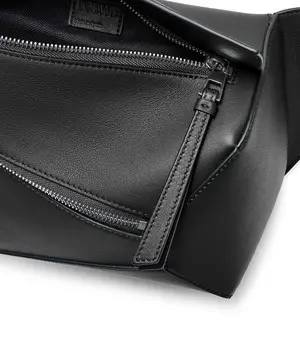 Loewe Leather Puzzle Belt Bag - Black