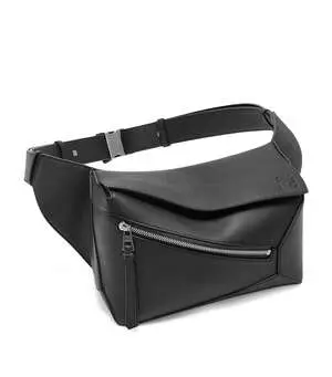Loewe Leather Puzzle Belt Bag - Black