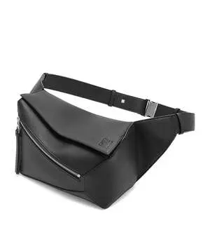 Loewe Leather Puzzle Belt Bag - Black