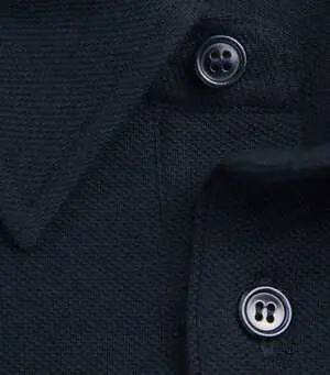 Brioni Cotton-silk Polo Shirt - Blue