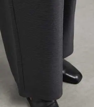 Eskandar Silk Plissé Flared Trousers