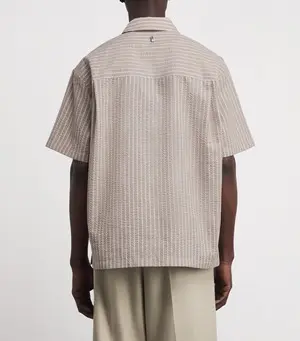 LE17SEPTEMBRE Cotton-blend Seersucker Stripe Shirt