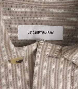 LE17SEPTEMBRE Cotton-blend Seersucker Stripe Shirt