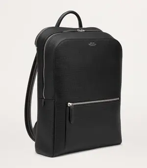 Smythson Leather Panama Backpack - Black