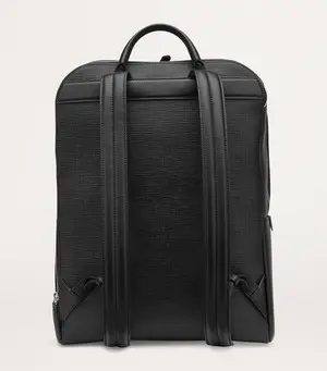 Smythson Leather Panama Backpack - Black