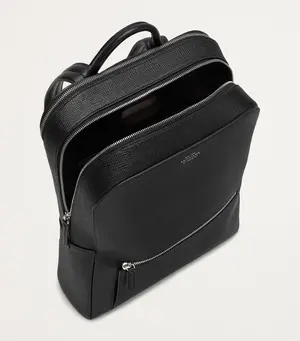 Smythson Leather Panama Backpack - Black