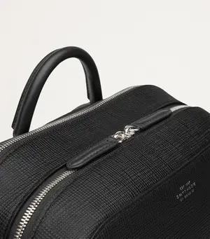 Smythson Leather Panama Backpack - Black