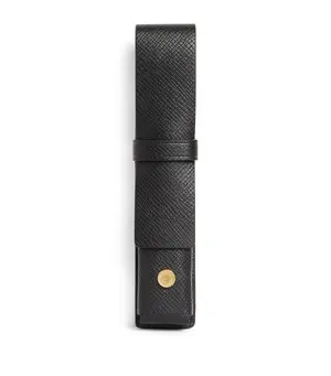 Harrods Leather Pen Sleeve - Black