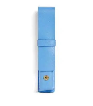 Harrods Leather Pen Sleeve - Blue