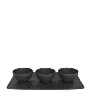 VILLEROY & BOCH Manufacture Rock 3-piece Dip Set - Black