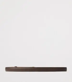 JIMMY CHOO Leather Belt With Diamond Clasp - Brown