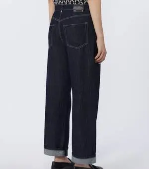 Max Mara Turn-up-hem Wide-leg Jeans