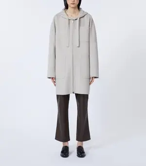 Max Mara Virgin Wool Hooded Coat