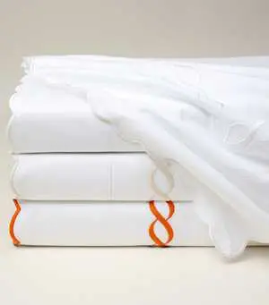 PRATESI Treccia Super King Flat Sheet - Orange