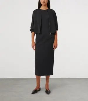 Max Mara Jersey Zip-up Jacket - Black