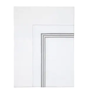PRATESI Tre Righe King Flat Sheet - Grey