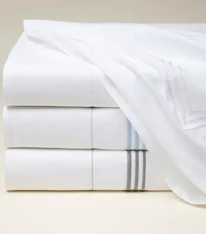 PRATESI Tre Righe King Flat Sheet - Grey