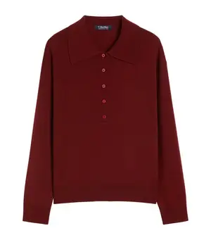 Max Mara Wool Polo-collar Sweater - Red