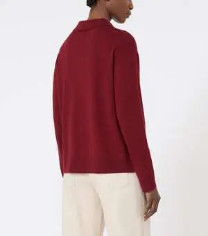Max Mara Wool Polo-collar Sweater - Red
