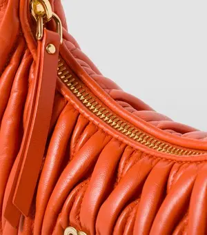 Miu Miu Matelassé Nappa Leather Wander Top-handle Bag - Orange