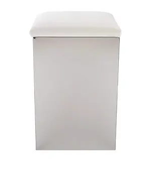 ZODIAC Laundry Bin With Closing Seat - Silver