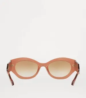 Gucci Injected Oval Sunglasses - Brown